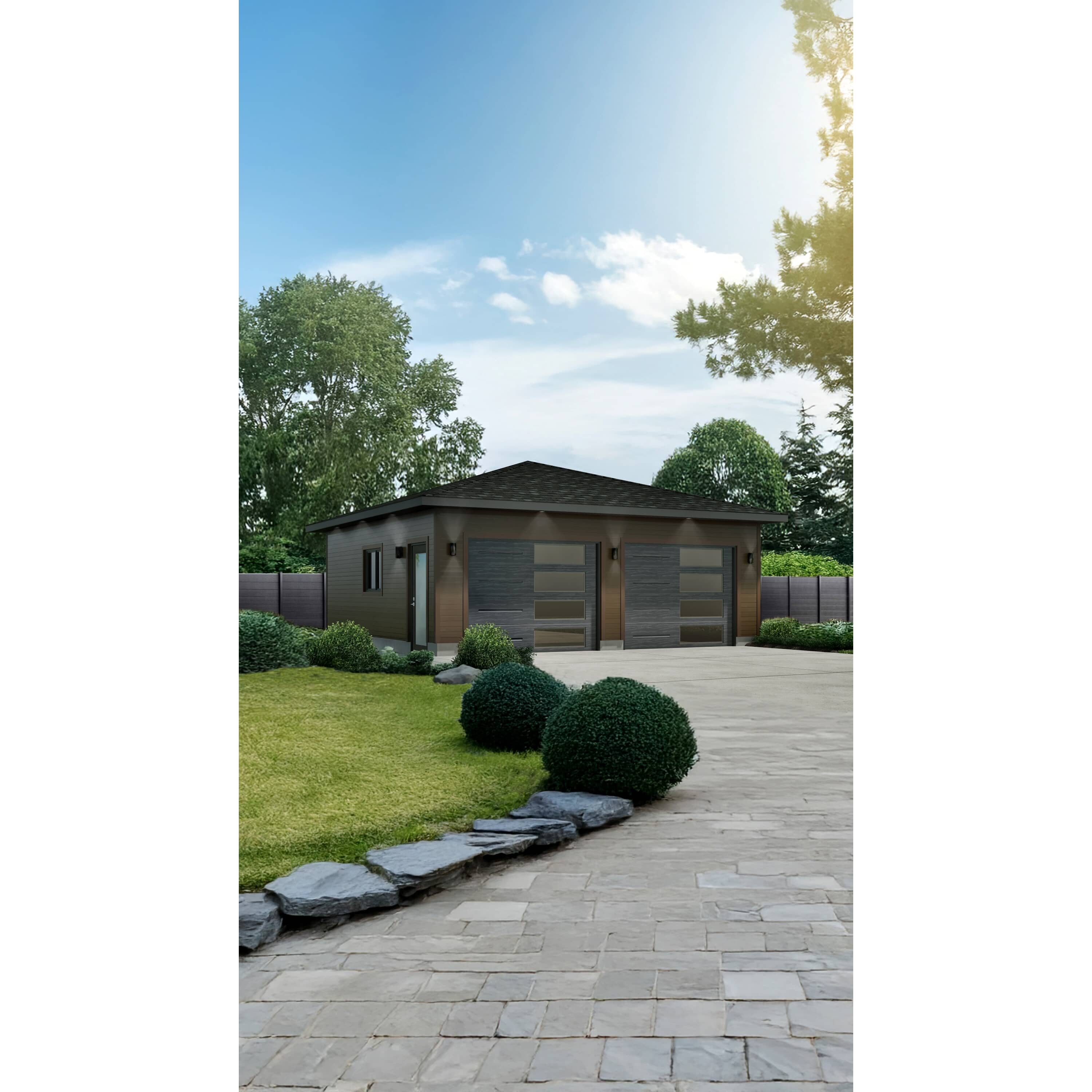 PROJECT PACKAGES 24' x 24' x 8' 2 Car 2 Door Garage Package | Home Hardware