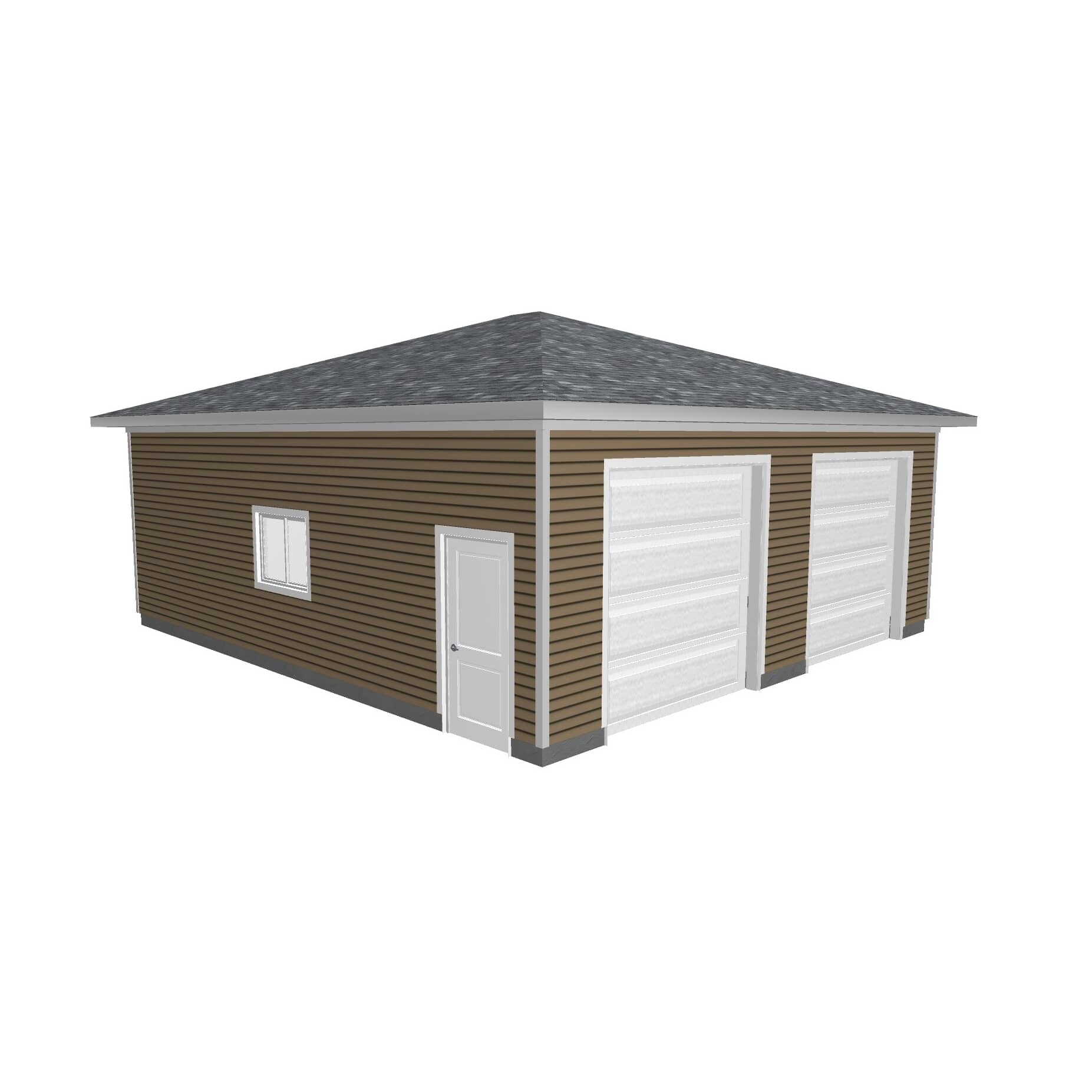 PROJECT PACKAGES 28' x 30' x 10' 2 Car 2 Door Garage Package | Home ...