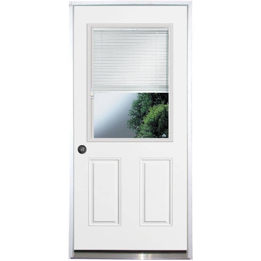 DOORSMITH 34" x 80" Utility Raise / Lower Mini Blind Right Hand Steel ...