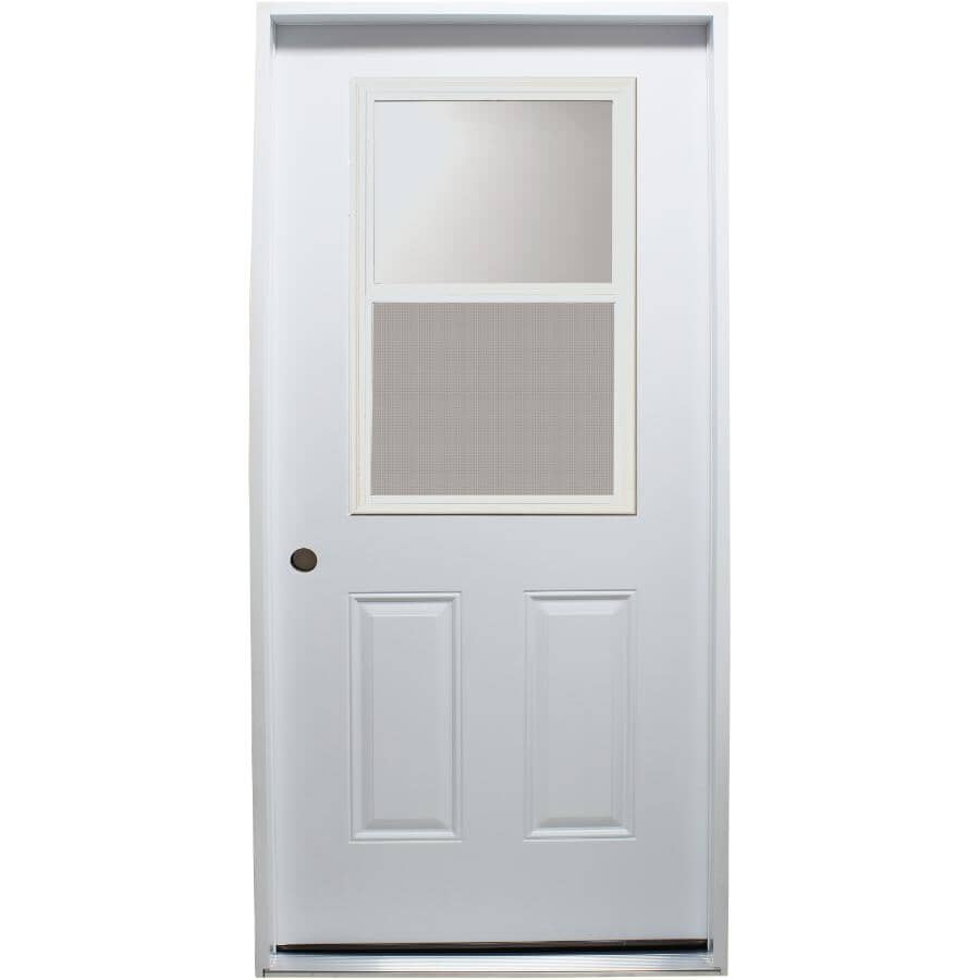 DOORSMITH 36" x 80" Right Hand Polytech Steel Door, with 22" x 36" Vent ...