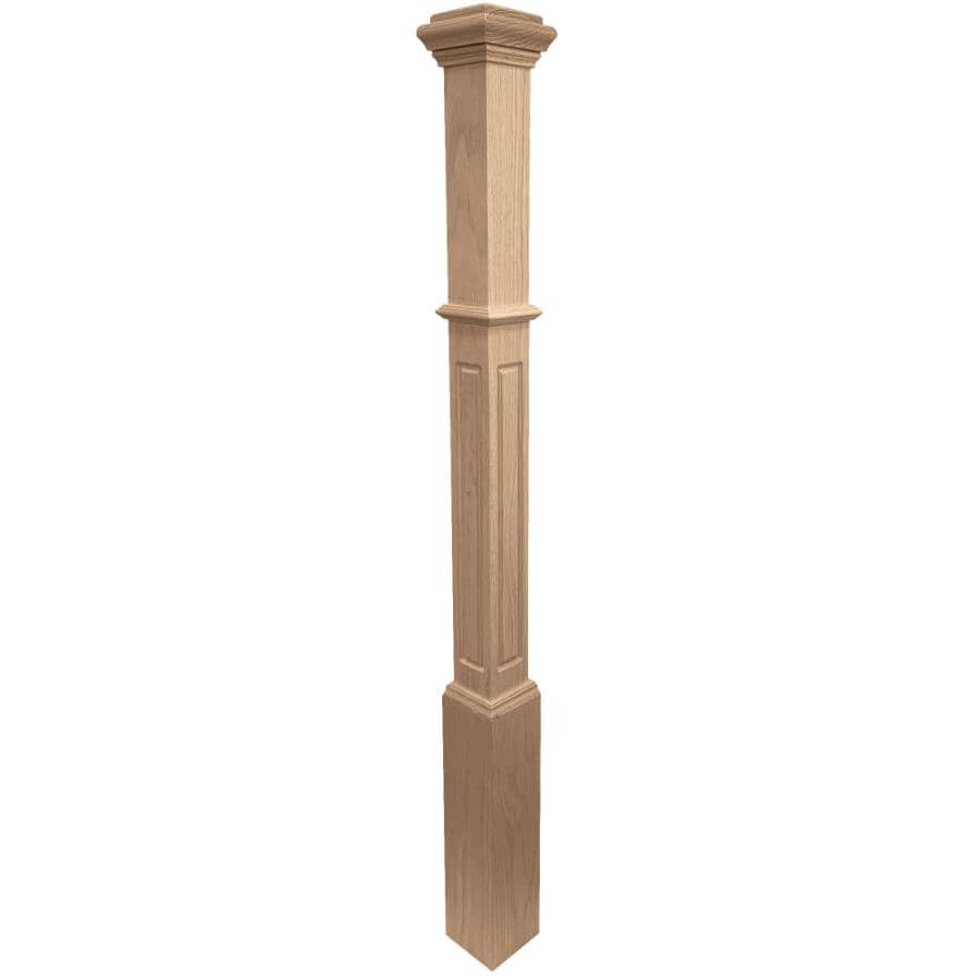 ALEXANDRIA MOULDING 2-7/8" x 2-7/8" x 49" Oak Newel Post | Home Hardware