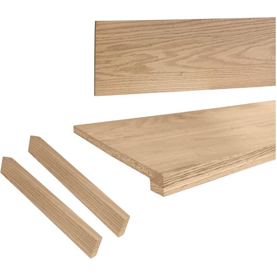 ALEXANDRIA MOULDING 1/2" x 10-1/8" x 42" Oak Veneer Simple Step Stair ...