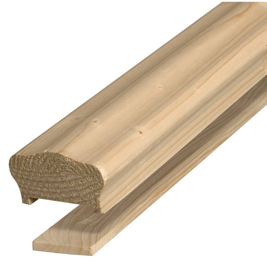 Colonial Elegance 12' Knotty Pine Top Handrail, with Fillet | Home Hardware