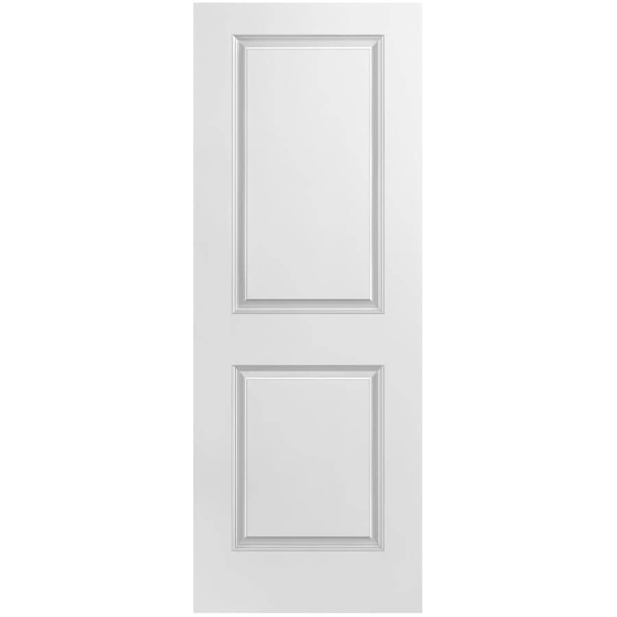 MASONITE 30" X 80" 2 Panel Square Smooth Fast Fit Door, with Finger ...
