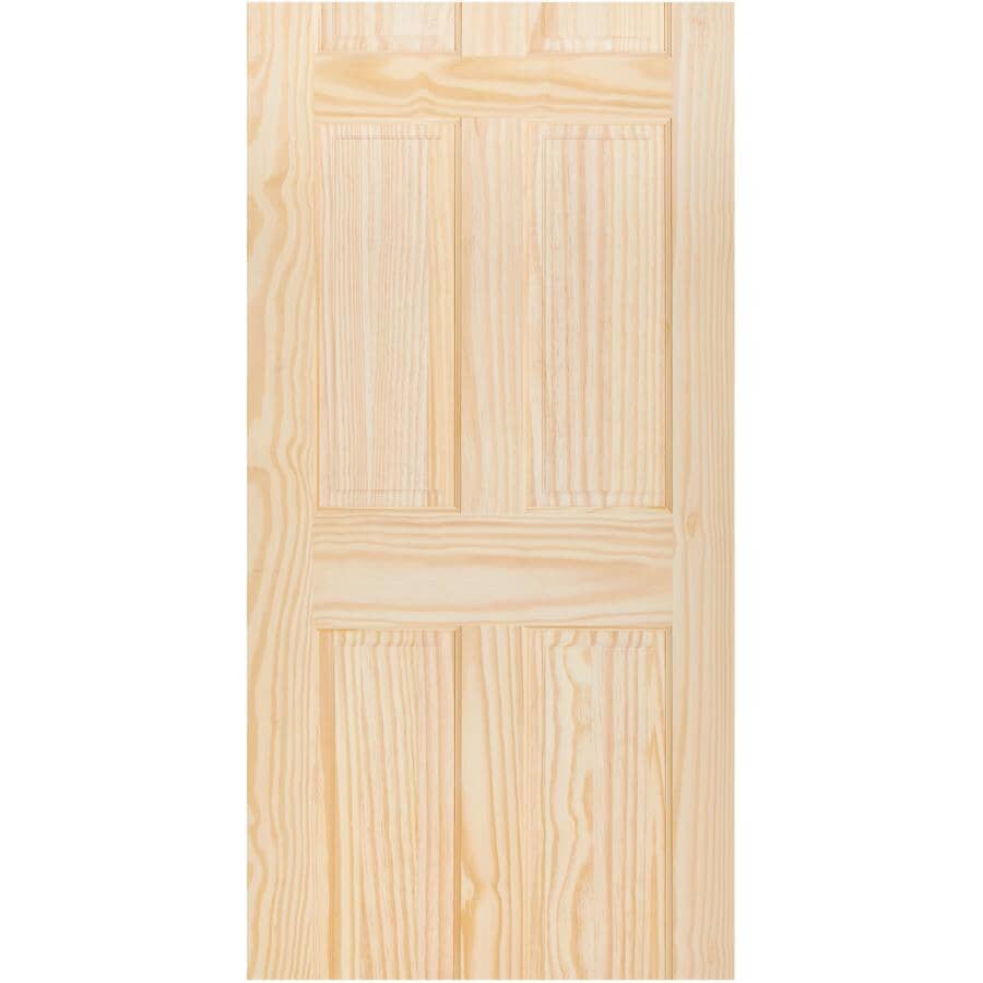 undefined Porte unie à 6 panneaux en pin clair, 34 x 80 po | Home Hardware