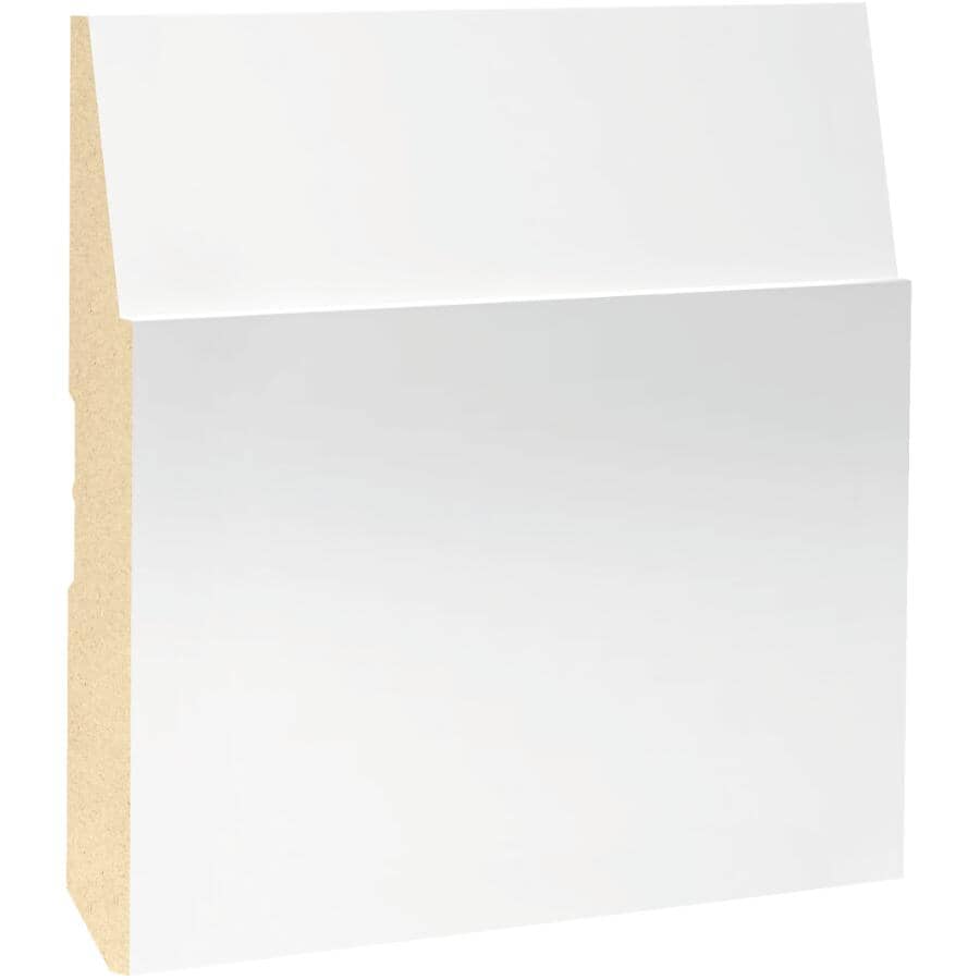 METRIE 5/8" x 5-1/2" Medium Density Fibreboard Primed Light Baseboard ...