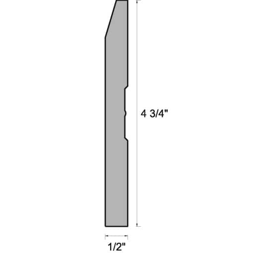 METRIE 1/2" x 4-3/4" x 8' Primed MDF Bevel Baseboard Moulding | Home ...
