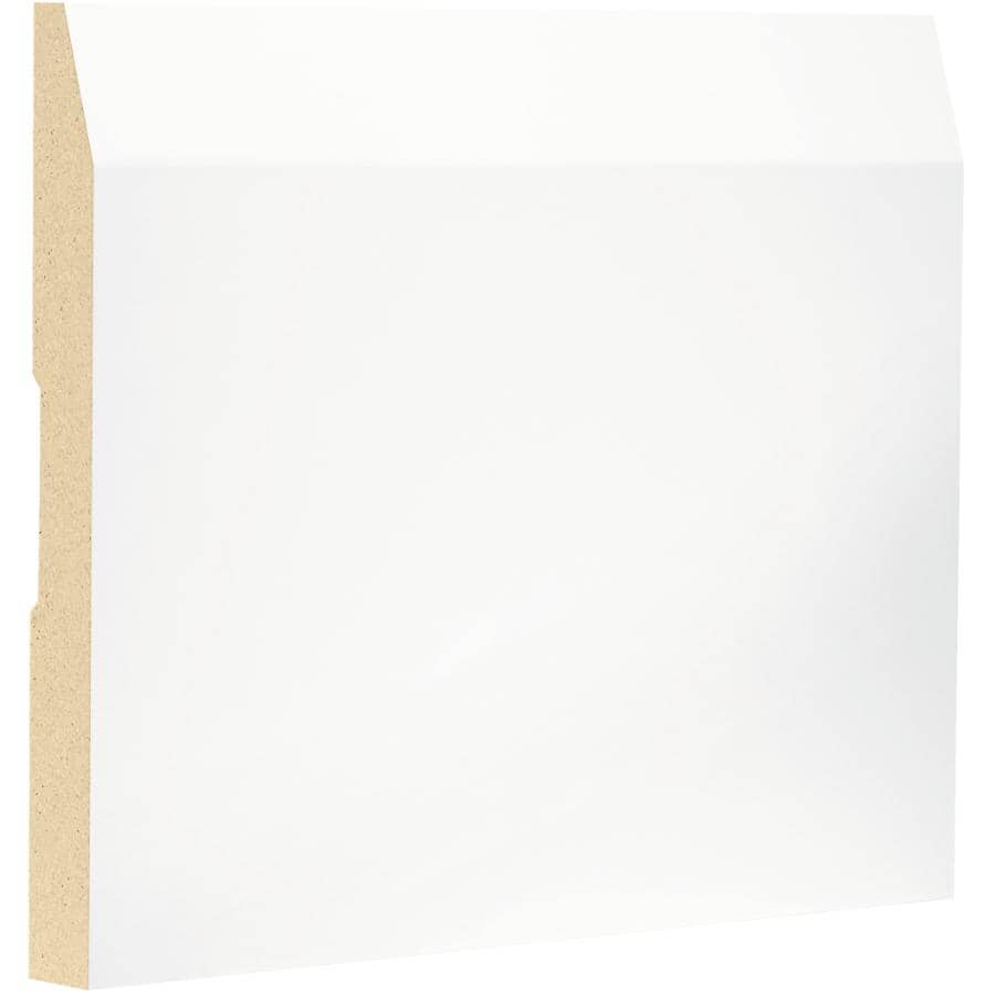 METRIE 1/2" x 4-3/4" Medium Density Fibreboard Primed Step Baseboard ...