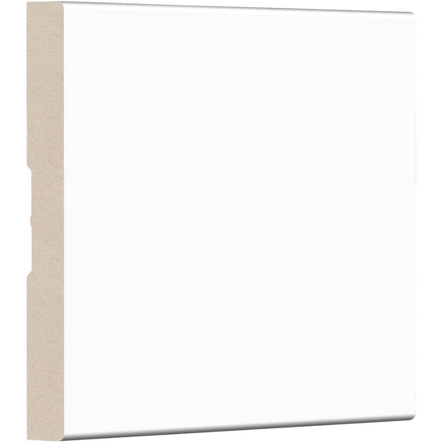 METRIE 1/2" x 4-1/2" Medium Density Fibreboard Primed Light Baseboard ...