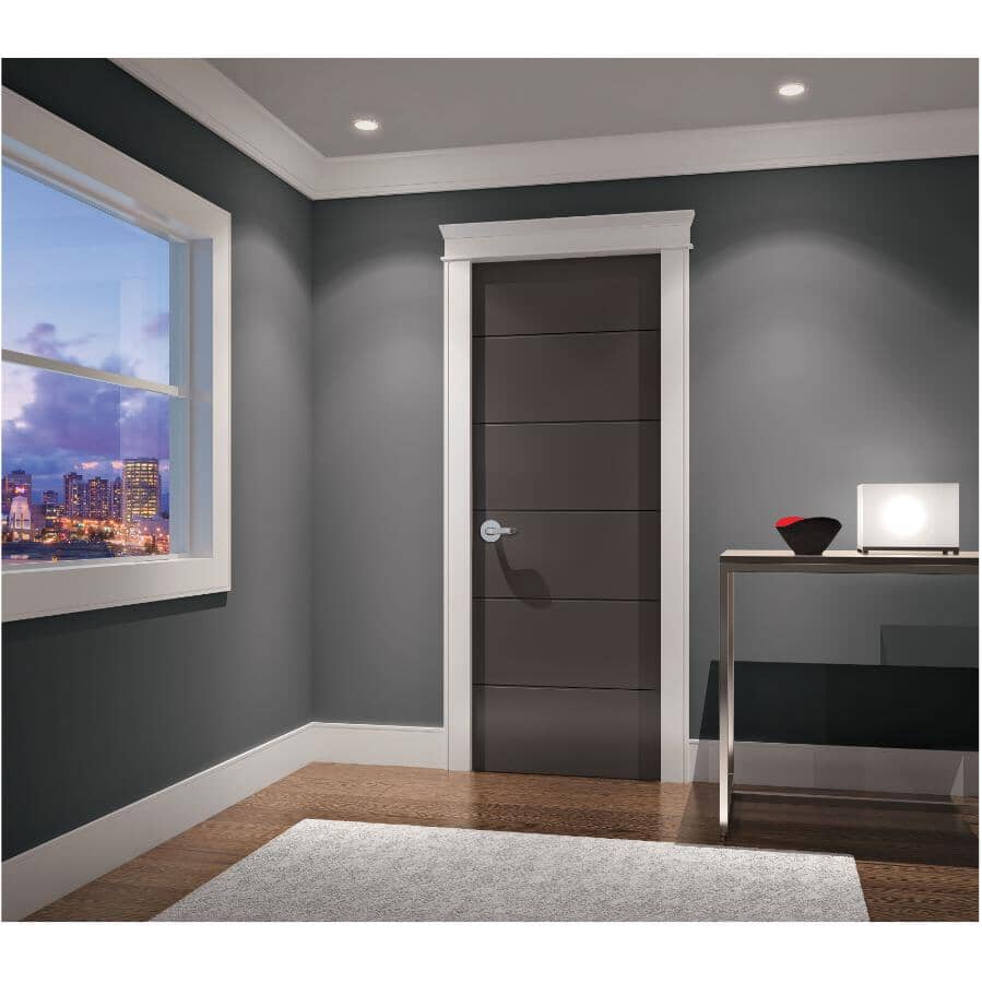 METRIE 1/2" x 6-1/2" Primed MDF West End Notched Baseboard Moulding ...