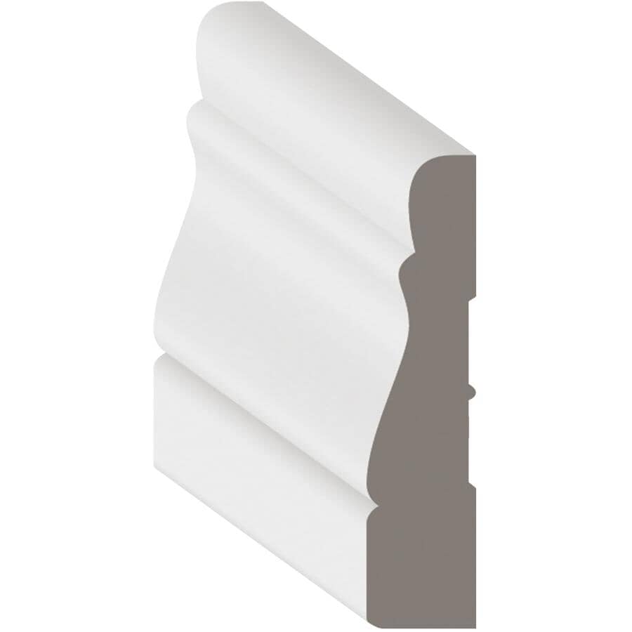 METRIE 3/8" x 2-1/4" Medium Density Fibreboard Primed Light Colonial ...