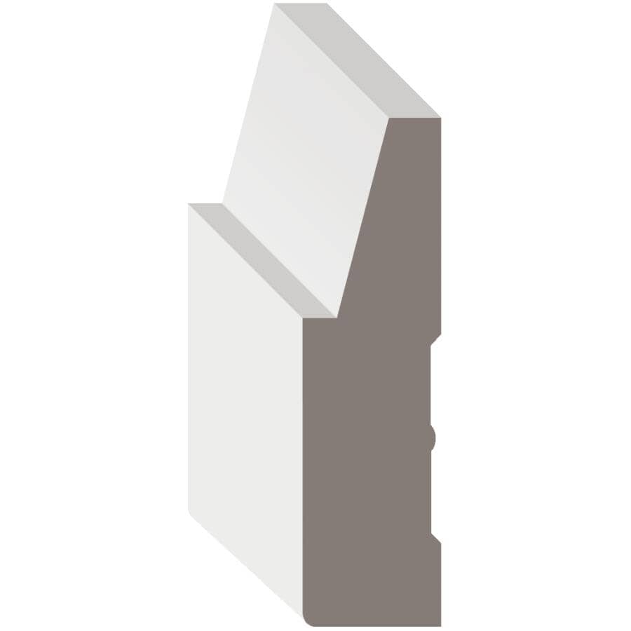 23/32" x 2-3/4" Primed MDF Step Bevel Casing Moulding | Home Hardware