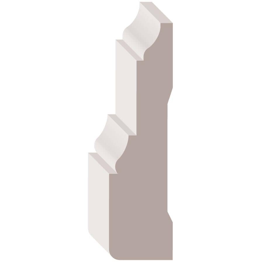 ALEXANDRIA MOULDING 3/4" x 2-3/4" Finger Jointed Primed 2-Step Poplar ...