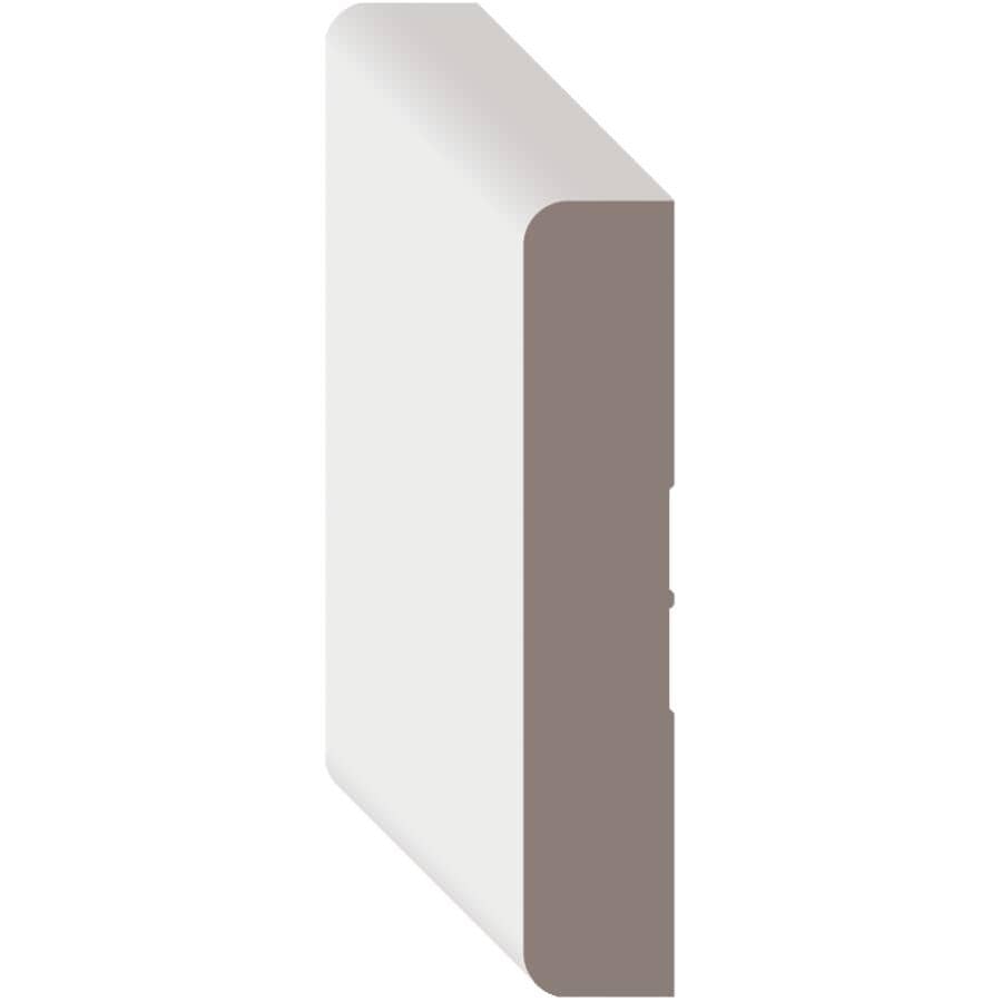 7/16" x 3-1/2" Primed MDF Dressed 4 Sides Baseboard Moulding | Home ...