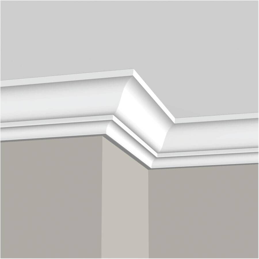 METRIE 5/8" x 4-1/4" Medium Density Fibreboard Primed Crown Moulding ...