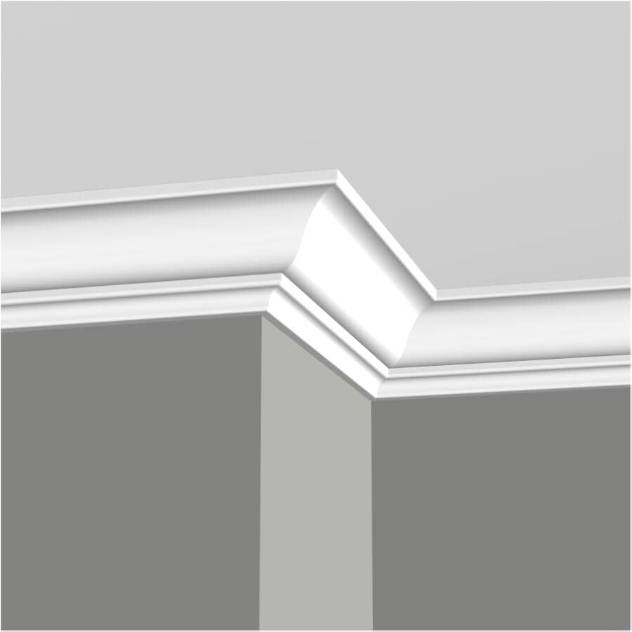 METRIE 5/8" x 4-1/4" x 8' Primed MDF Crown Moulding | Home Hardware