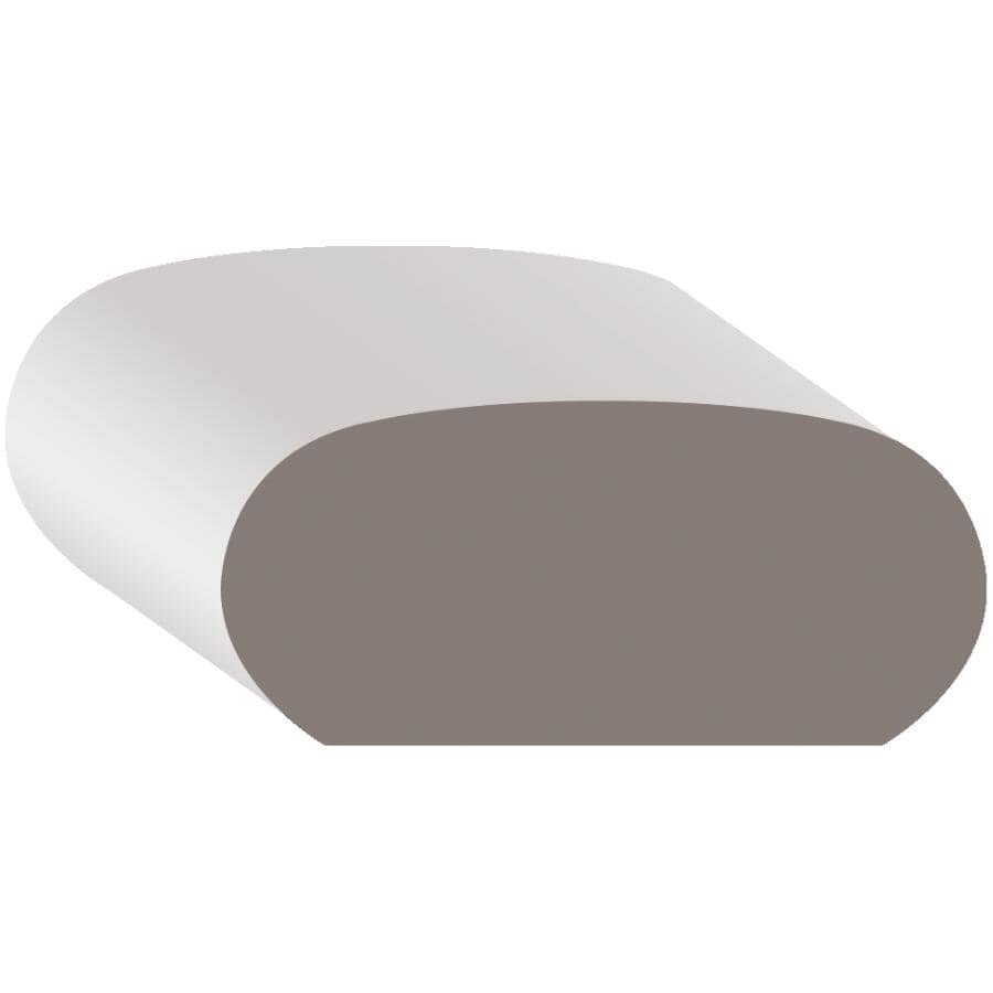 METRIE 1-3/16" x 2-1/8" Finger Jointed Pine Primed Handrail Moulding ...