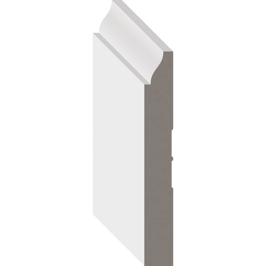 METRIE 7/16" x 3-3/4" Hemlock Colonial Baseboard Moulding, by Linear ...