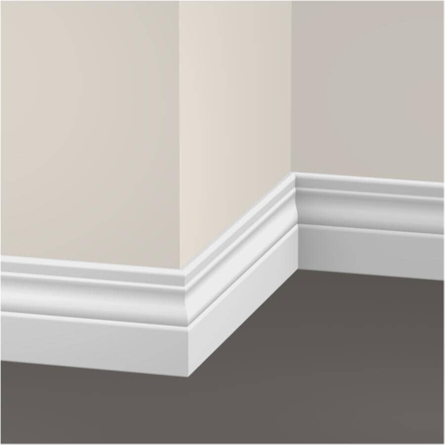 METRIE 3/8" x 3-1/4" Medium Density Fibreboard Primed Baseboard ...