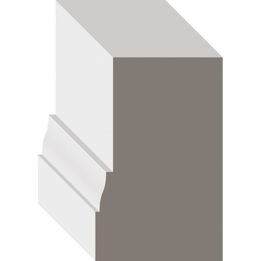 METRIE 1-1/4" x 2" Finger Jointed Pine Primed Brickmould Moulding ...