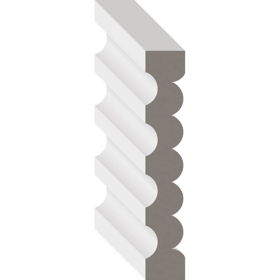 METRIE 9/16" x 3-1/4" Finger Jointed Pine Primed Casing Moulding | Home ...