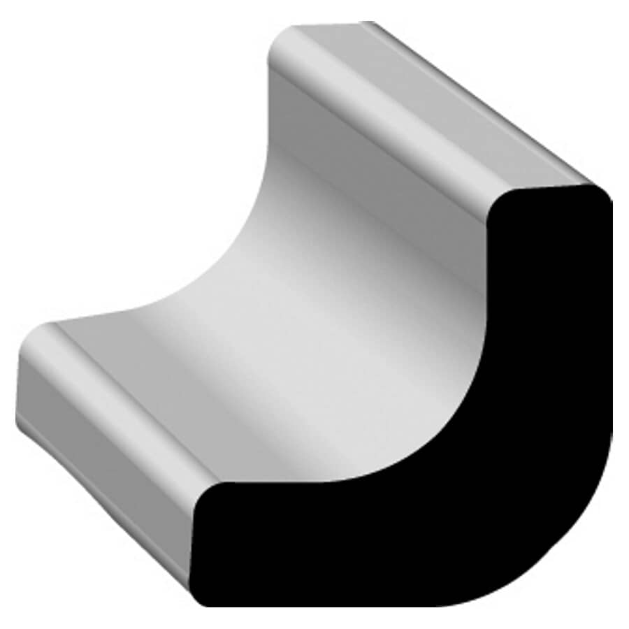 ALEXANDRIA MOULDING 3/4" x 3/4" x 8' White PVC Cove Moulding | Home ...