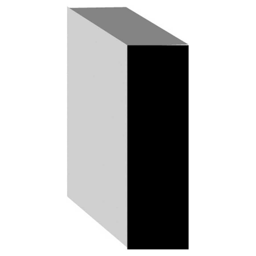 ALEXANDRIA MOULDING 3/8" x 1-1/4" x 7' Plain White PVC Stop Moulding ...