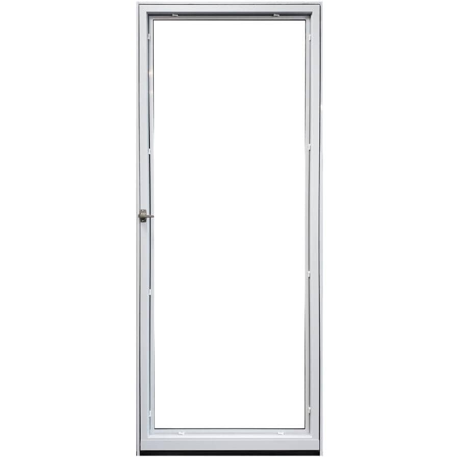 EVERLAST 36" x 80" Right Hand Full View 1 Lite Aluminum Storm Door ...