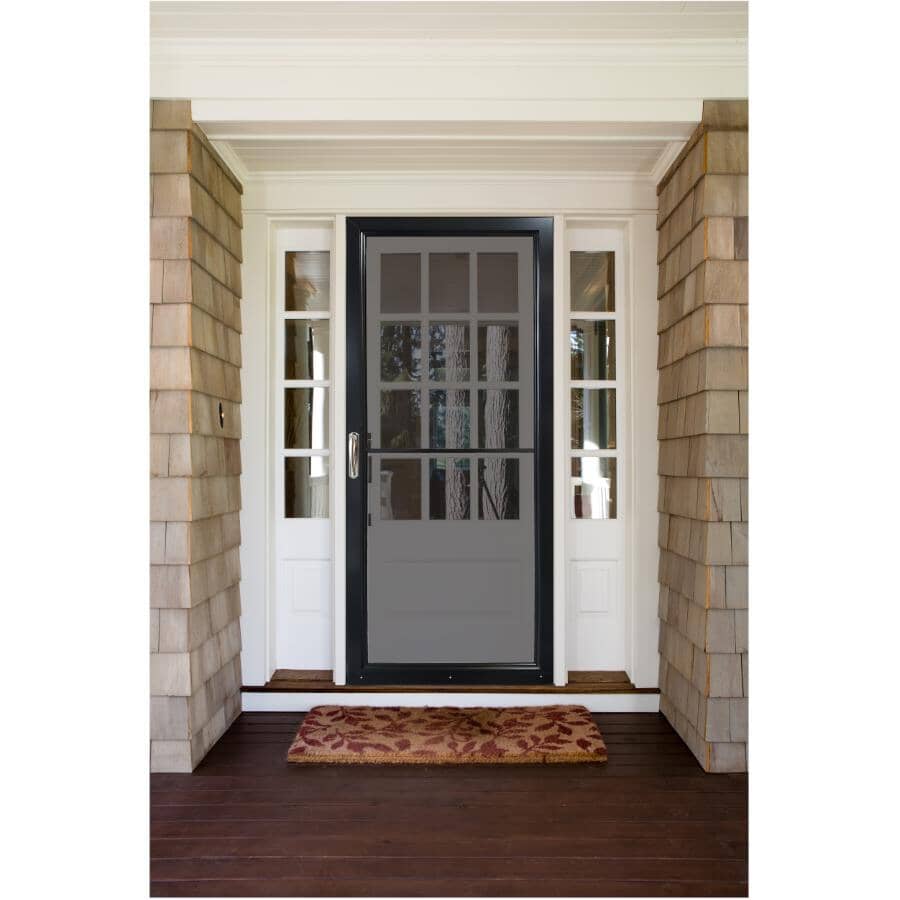 EVERLAST 36" x 80" Left Hand Full View 1 Lite Aluminum Storm Door ...
