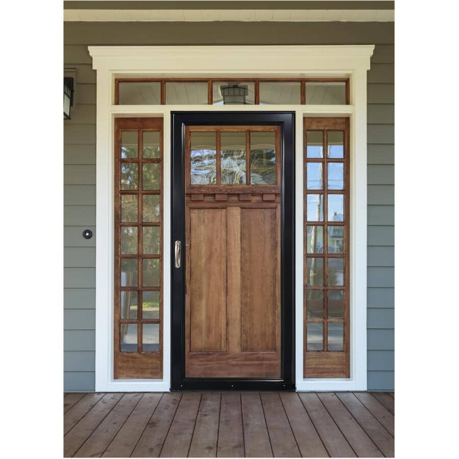 EVERLAST 36" x 80" Left Hand Full View 1 Lite Aluminum Storm Door ...