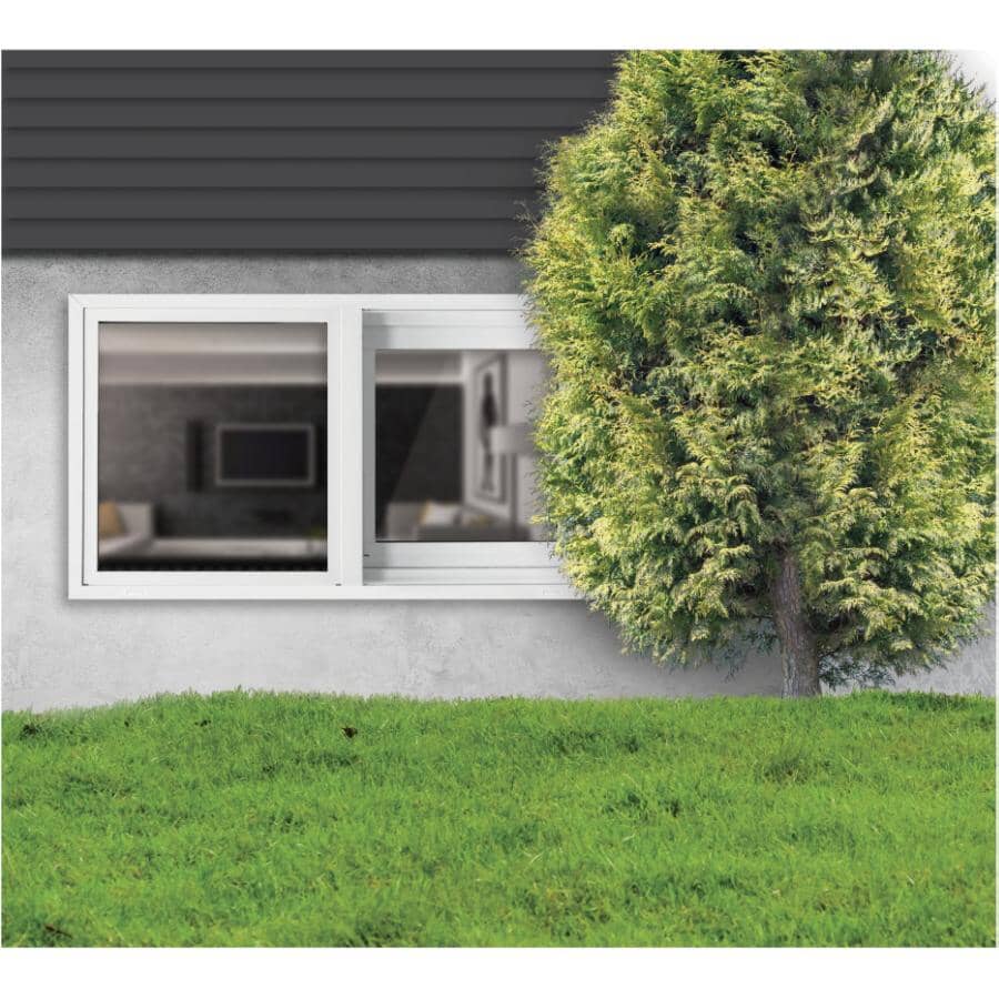 ALL WEATHER WINDOWS 30" x 30" Metro Poly Vinyl Slider Window, with 2-1/ ...