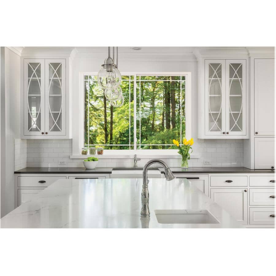 GENTEK 48" x 36" Regency Vinyl Slider Window, with Brickmould | Home ...