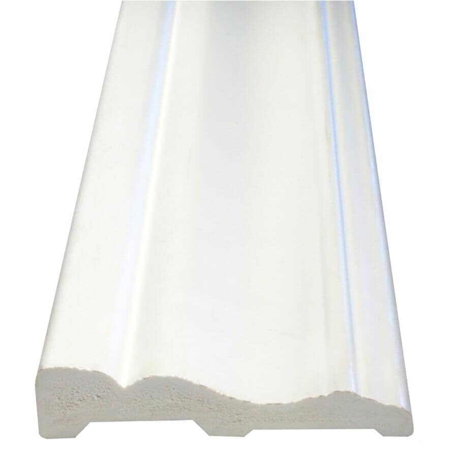 ALEXANDRIA MOULDING 5/8" x 2-3/4" x 7'1" White PVC Casing Moulding ...