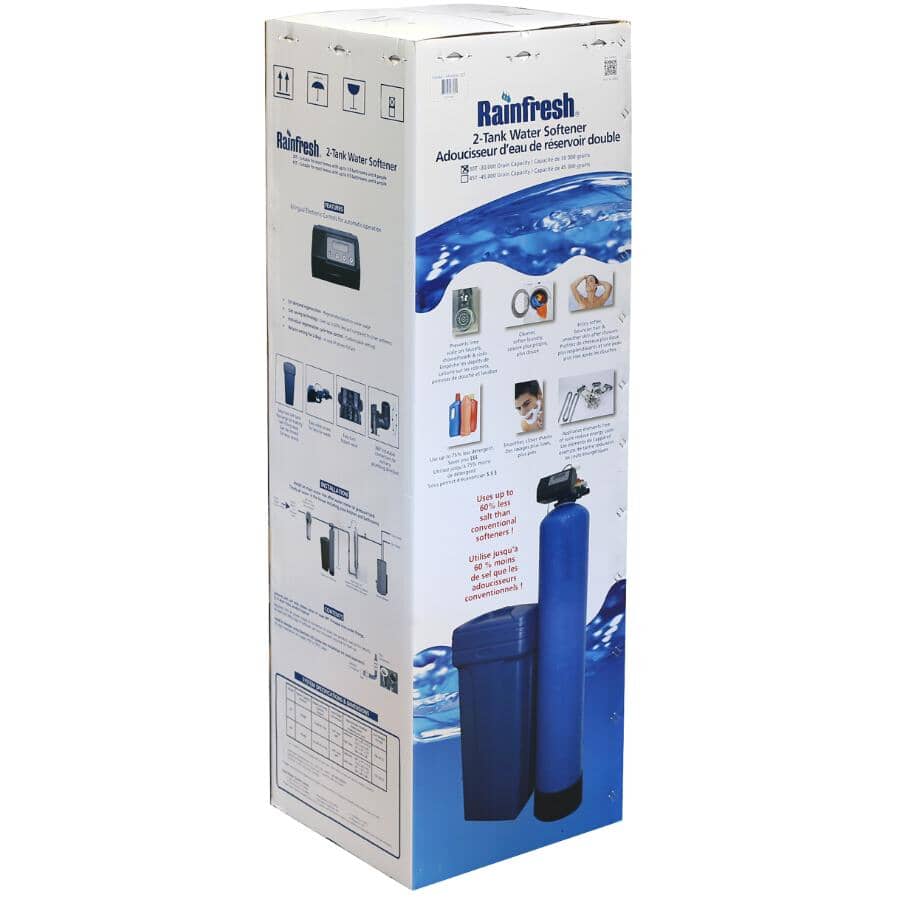RAINFRESH 45000 Grain Capacity 2 Tank Electronic Metered Water Softener ...