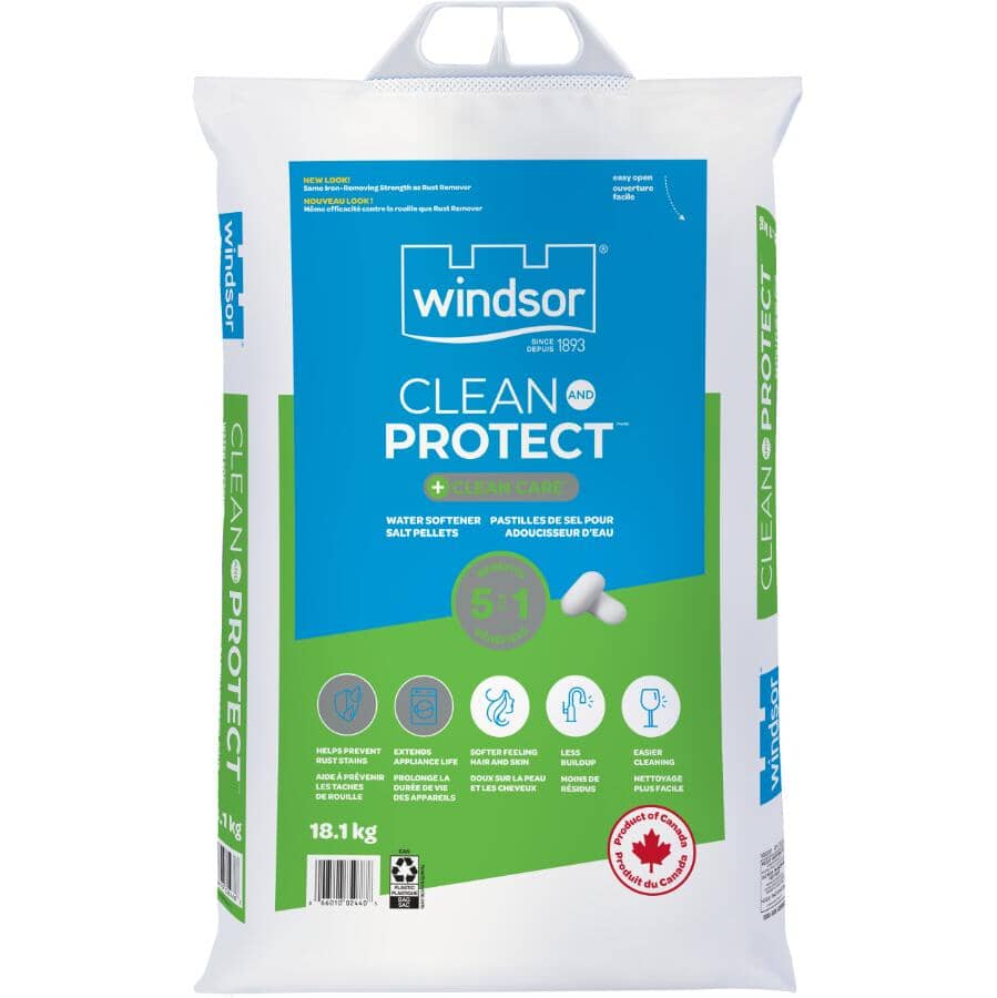 WINDSOR SALT Clean & Protect Plus Clean Care Water Softener Salt | Home ...