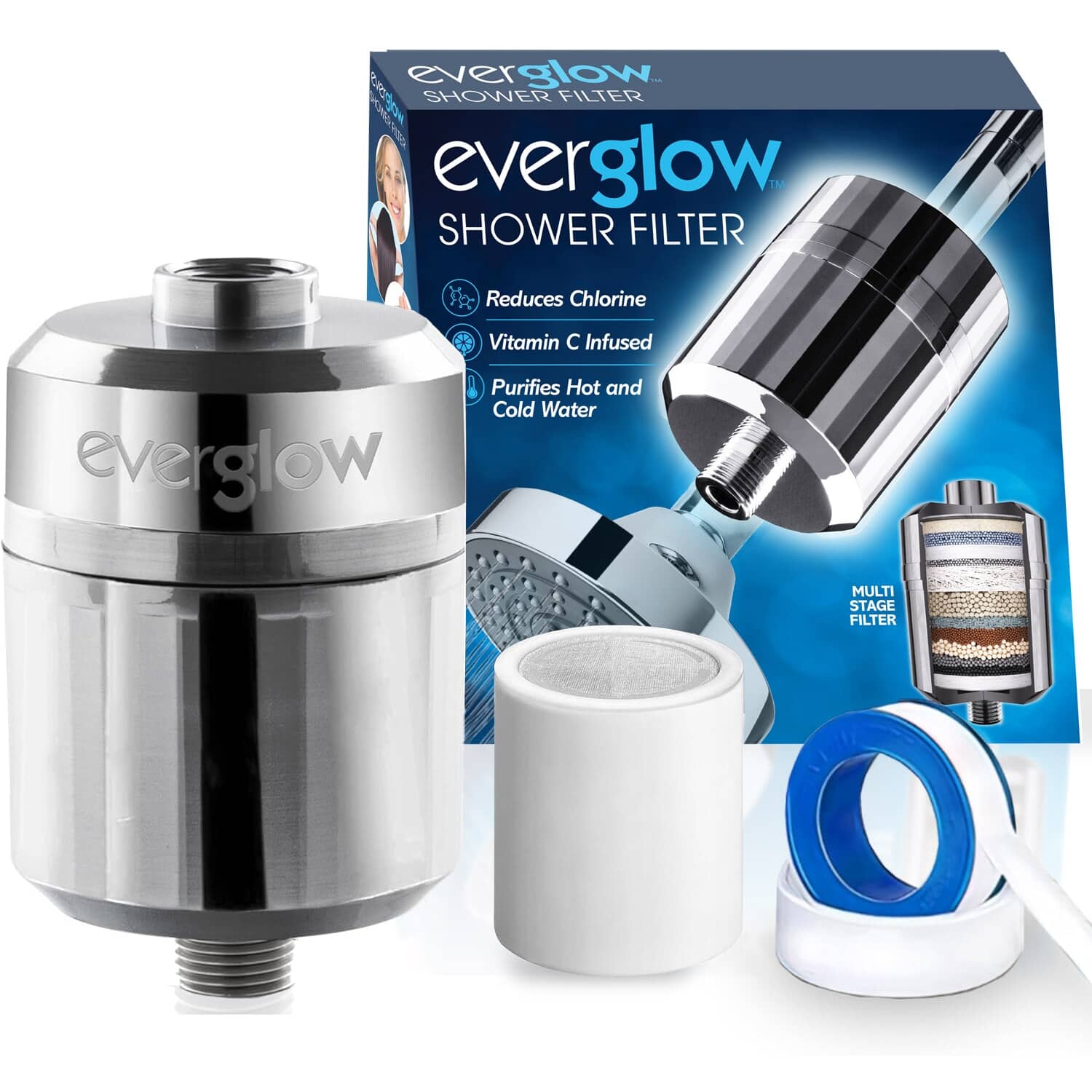 EVERGLOW Multi Stage Shower Filter | Home Hardware