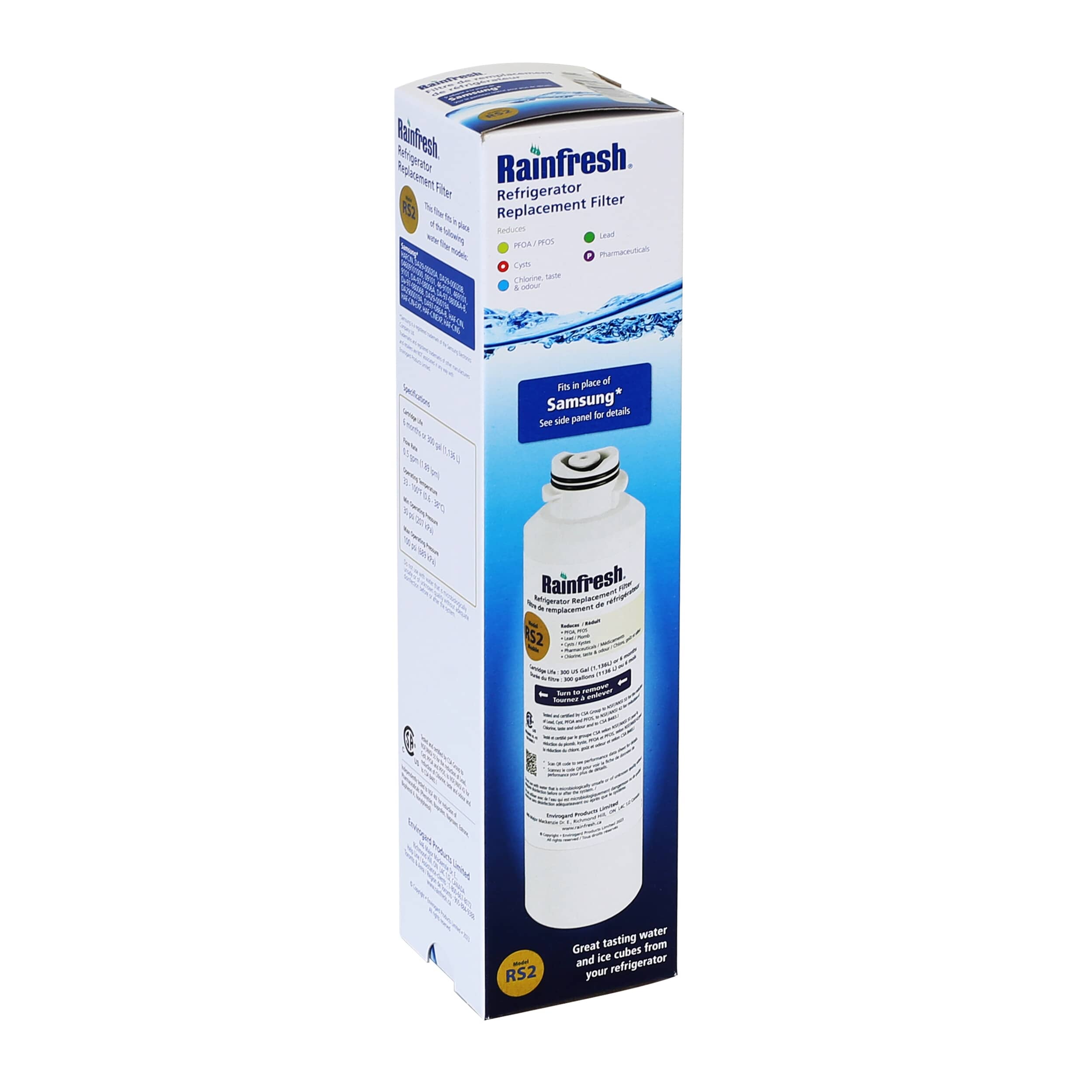 RAINFRESH Refrigerator Water Filter for Samsung | Home Hardware