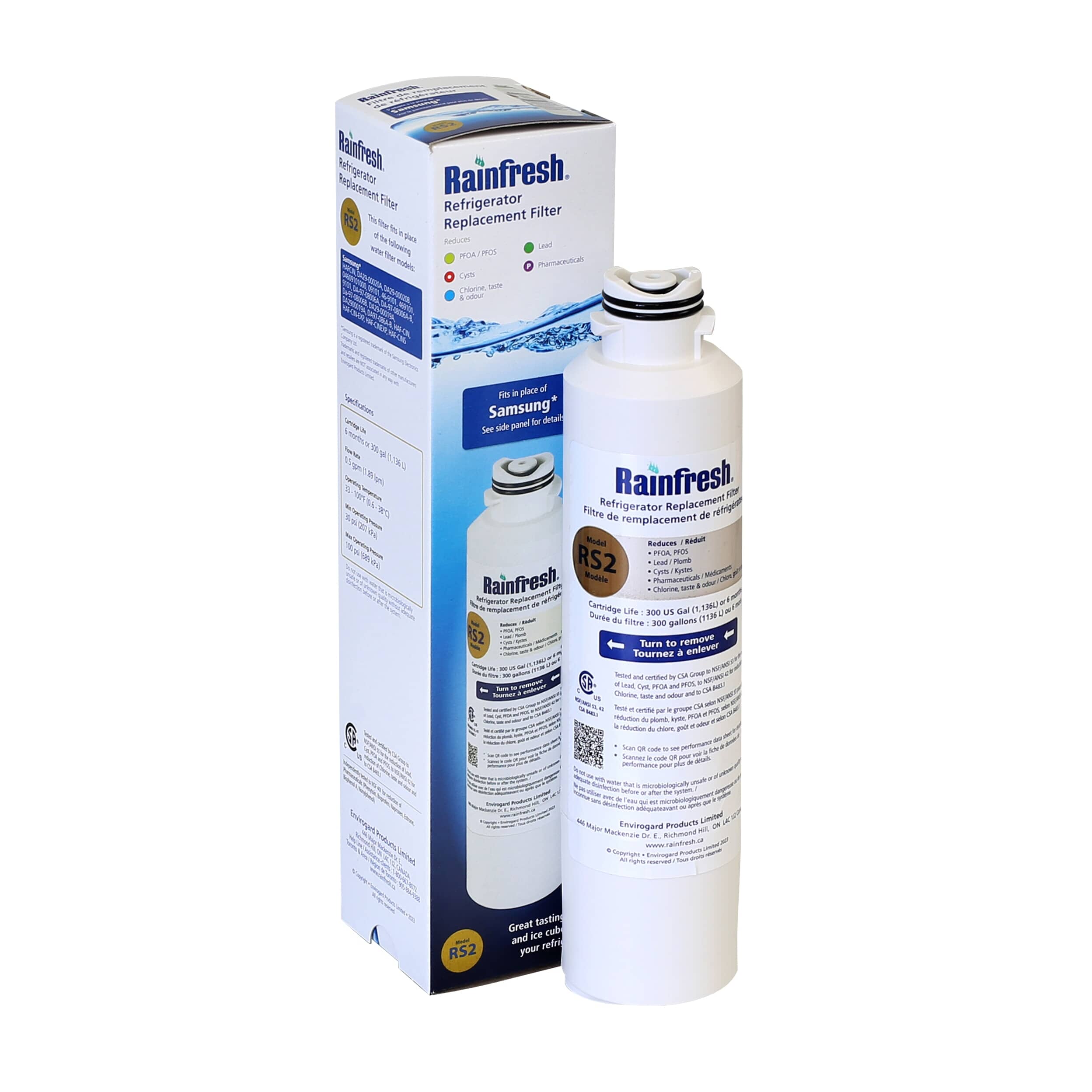 RAINFRESH Refrigerator Water Filter for Samsung | Home Hardware