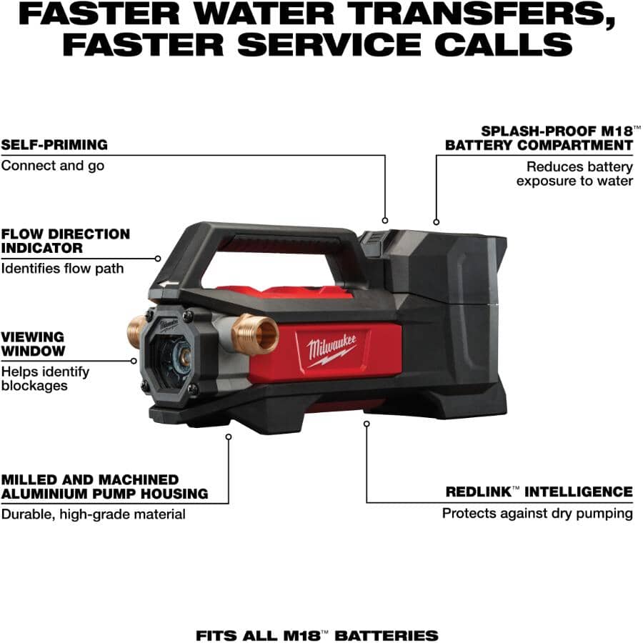 MILWAUKEE M18 18V Cordless Transfer Pump | Home Hardware