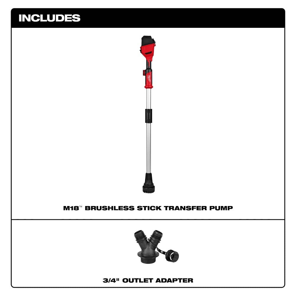 MILWAUKEE M18 Brushless Stick Transfer Pump | Home Hardware