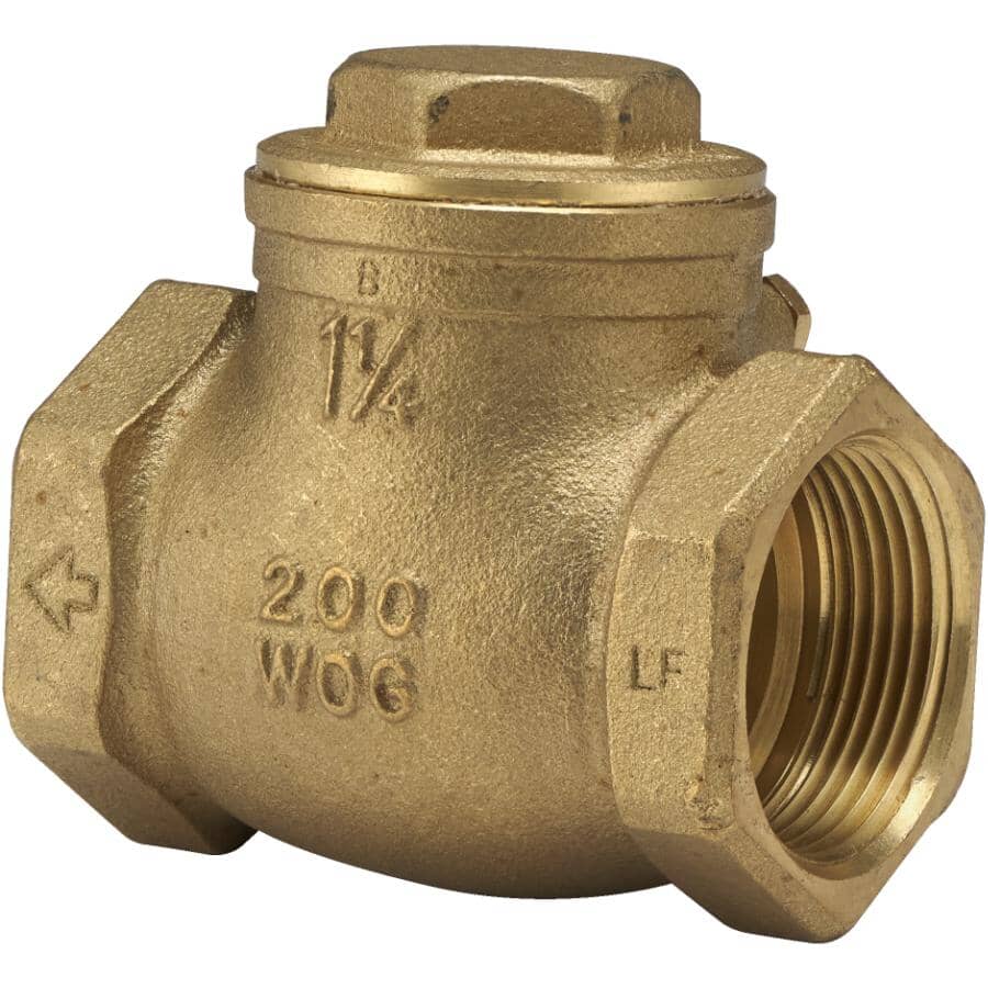 PROJEX 1-1/4" Swing Check Valve - Brass | Home Hardware