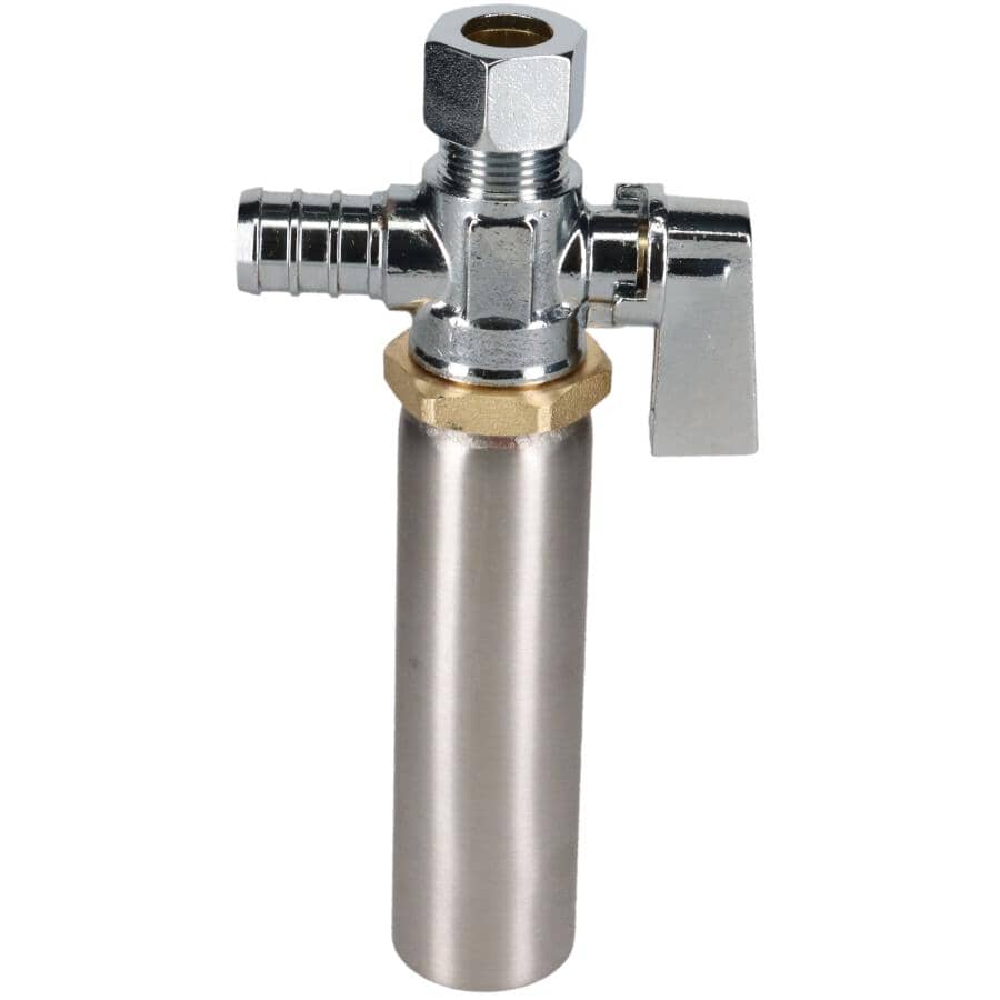 WATERLINE PRODUCTS 1/2" PEX x 3/8" Compression Angle Stop Hammer ...