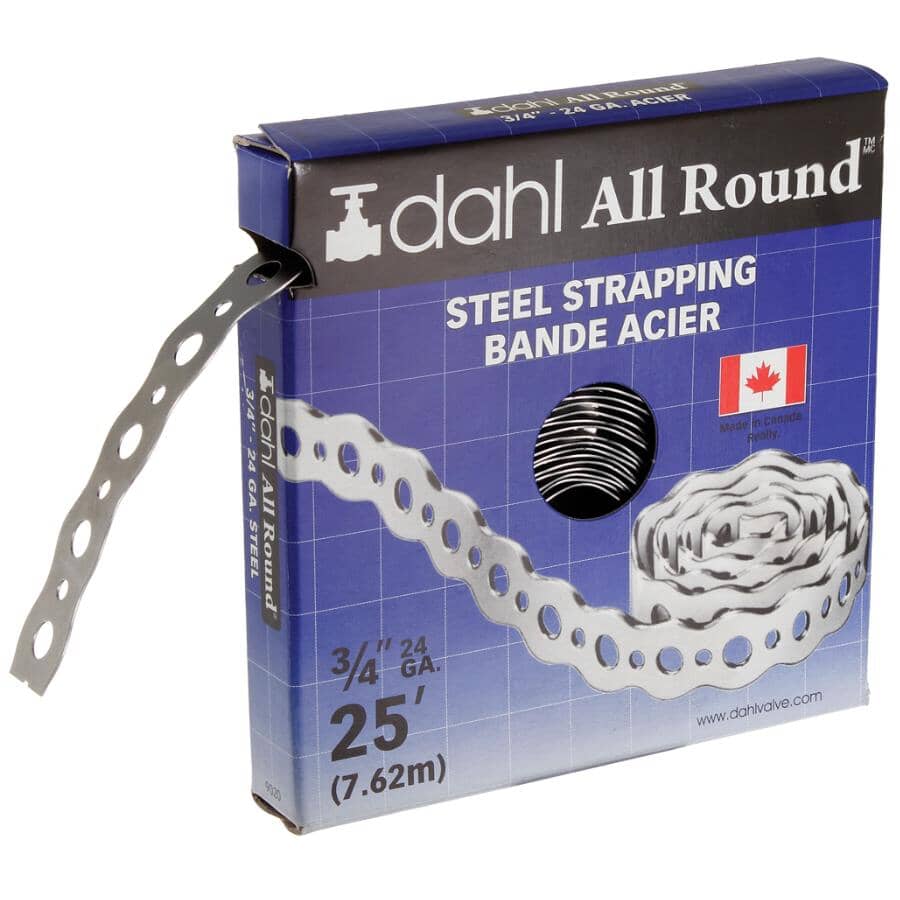 DAHL 3/4" X 25' Steel Pipe Strapping | Home Hardware
