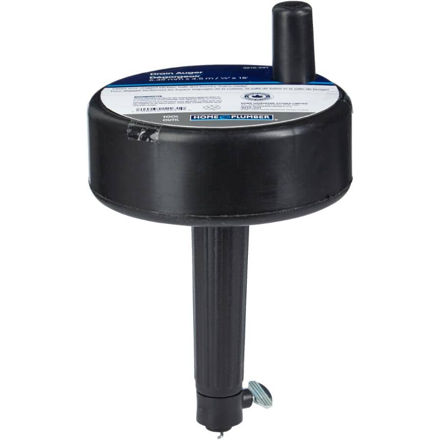 HOME PLUMBER 1/4" x 15' Galvanized Drum Drain Auger | Home Hardware