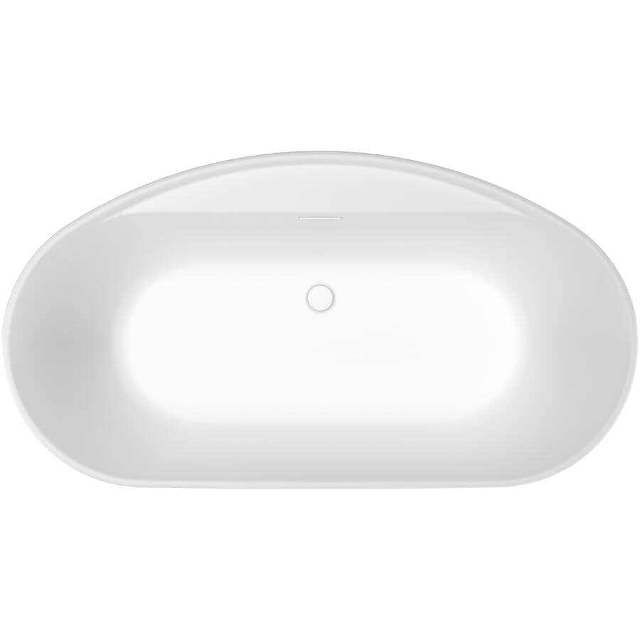 MAAX 64" x 34" Emica 2 Piece Freestanding Acrylx Tub | Home Hardware