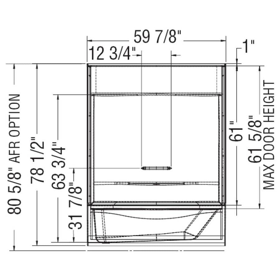 MAAX 60" x 30" Essence 4 Piece AcrylX Tub Shower | Home Hardware