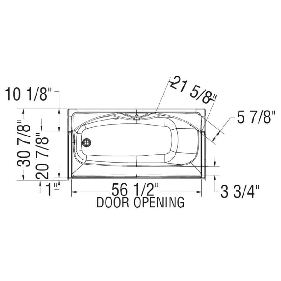 MAAX 60" x 30" Essence 4 Piece AcrylX Tub Shower | Home Hardware