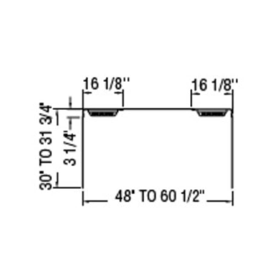 MAAX 59" Elan 5 Piece Acrylic Tub Wall | Home Hardware