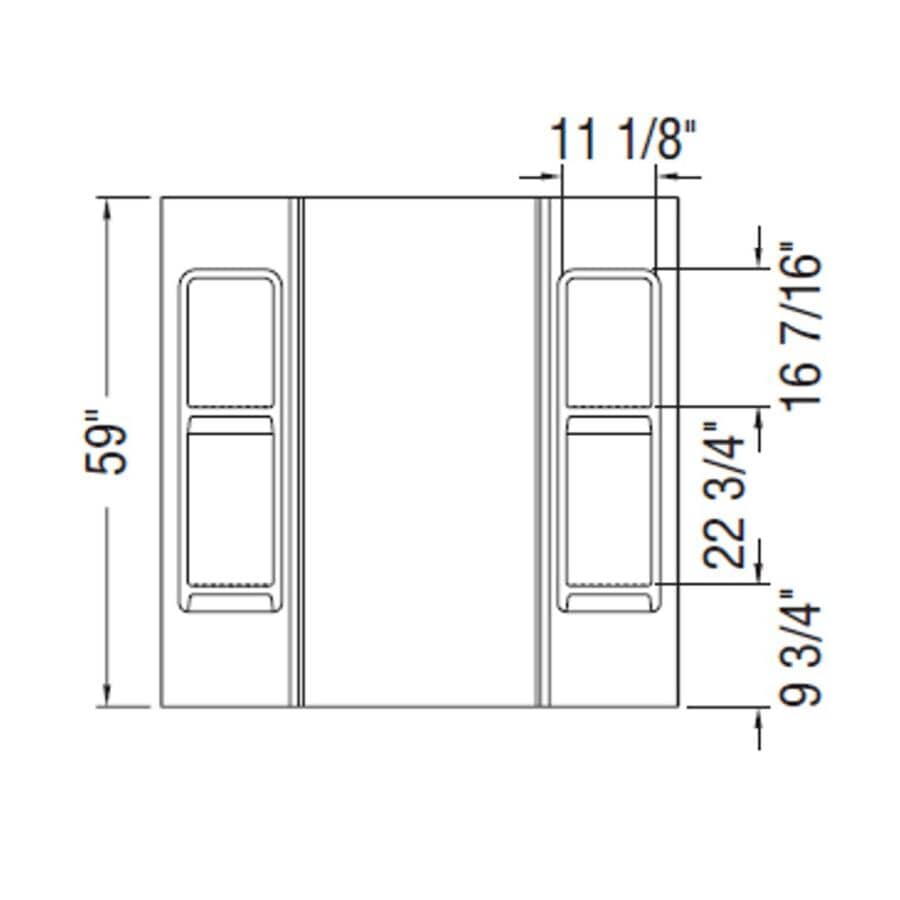 MAAX 59" Elan 5 Piece Acrylic Tub Wall | Home Hardware