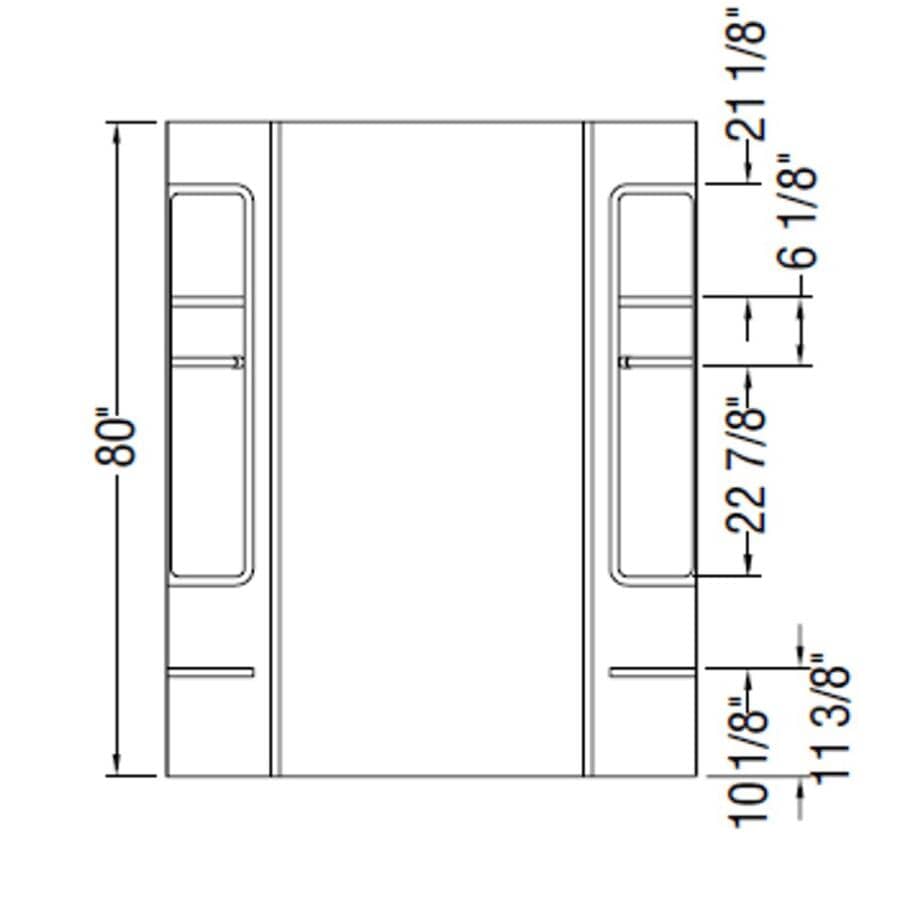 MAAX 80" Finesse 5 Piece Polystyrene Tub Wall | Home Hardware